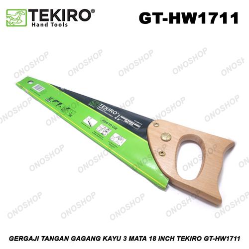 Jual Gergaji Tangan Gagang Kayu 3 Mata 18 Inch Tekiro GT-HW1711 ...