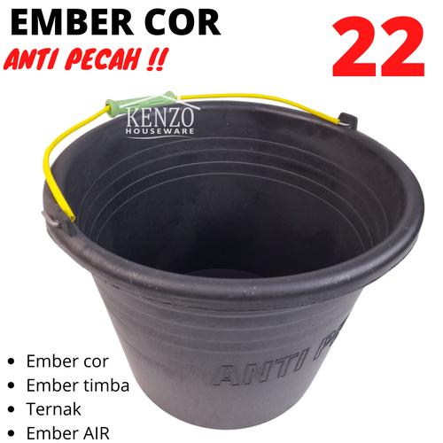 Jual Ember Plastik Cor Timba 18 Ember Cor Anti Pecah Hitam Awet ...