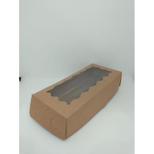 Jual KOTAK BROWNIES BOX JENDELA MIKA 22x10x5 KRAFT COKLAT LAMINASI ...