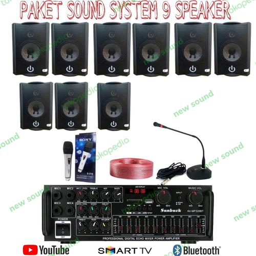 Jual PAKET SOUND SYSTEM MASJID MUSHOLLA PAKET 9 SPEAKER 4 INCH PAKET ...