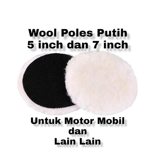 Jual Wool Poles 5" & 7" Compound Wax Detailing Woll Poles Putih Polish ...