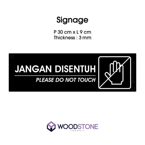 Jual Sign Do Not Touch Papan Tanda Jangan Disentuh Signage Display Toko ...