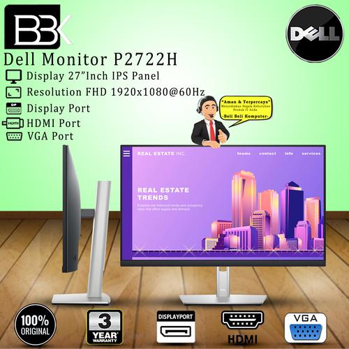 Jual Monitor DELL P2722H Professional Series 27 inch 3 Year - Jakarta ...