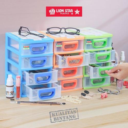 Jual Laci Susun 5 Rak Plastik EC-15 Estima Mini Container M5 Lion Star ...
