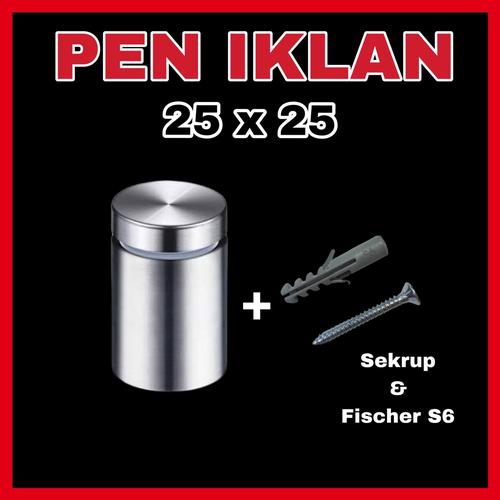 Jual PEN IKLAN 25 x 25 STAINLESS / SIGNBOARD / BAUT AKRILIK 25x25 - Pen ...