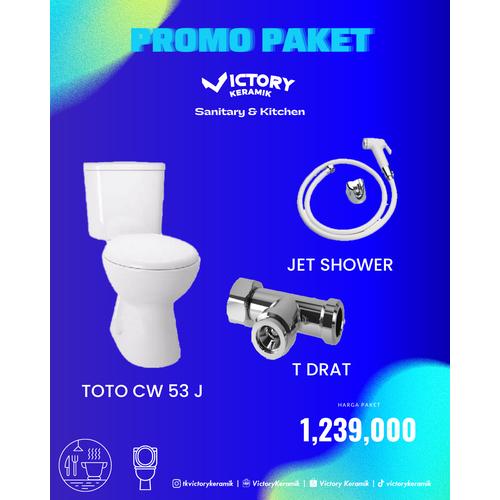 Jual PAKET HEMAT BUNDLING CLOSET TOTO CW 53J + (JETT SHOWER + TDRATT ...