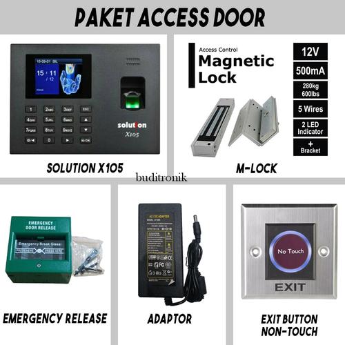Jual Paket Access Door Solution X105 Access Control / Absensi Solution - PAKET DROPBOLT ...