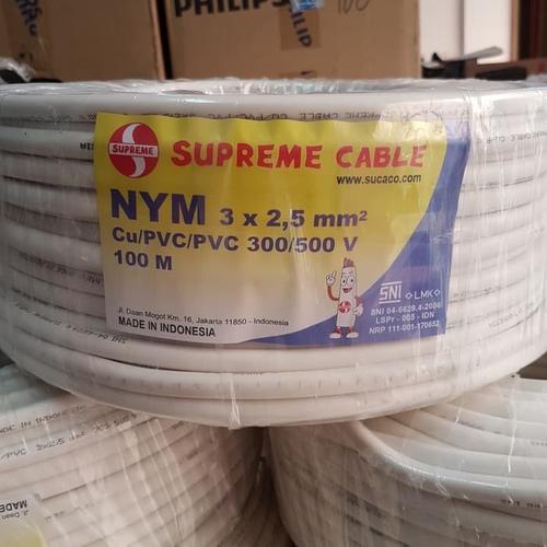 Jual Kabel NYM 3x2,5mm @100mtr dan @50mtr / 3 x 2,5 mm / supreme / 4 besar - 100meter - Jakarta ...