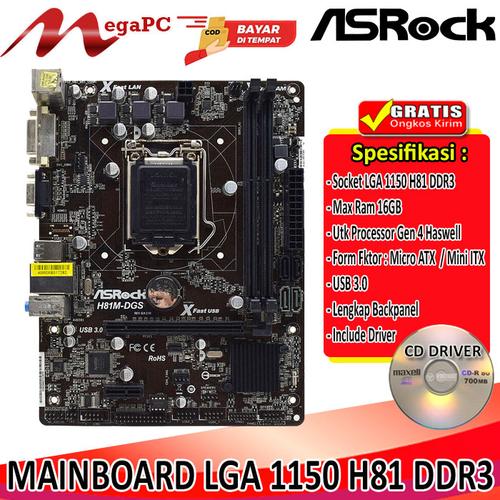 Jual Motherboard Lga 1150 H81 Ddr3 Asrock - ECS - Kota Bekasi - megaPc ...