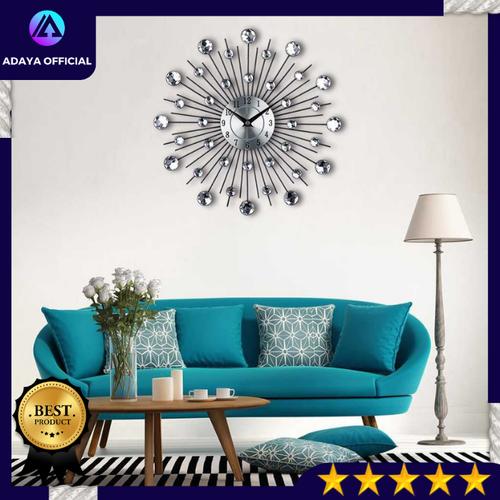 Jual Jam Dinding Besar 3D Quartz Design Model Luxury Diamond - Jakarta ...