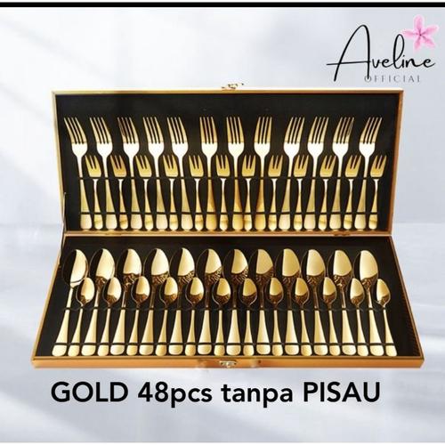 Promo SENDOK SULTAN SET/ SENDOK MAKAN GOLD SET/ CUTLERY SET STAINLESS ...