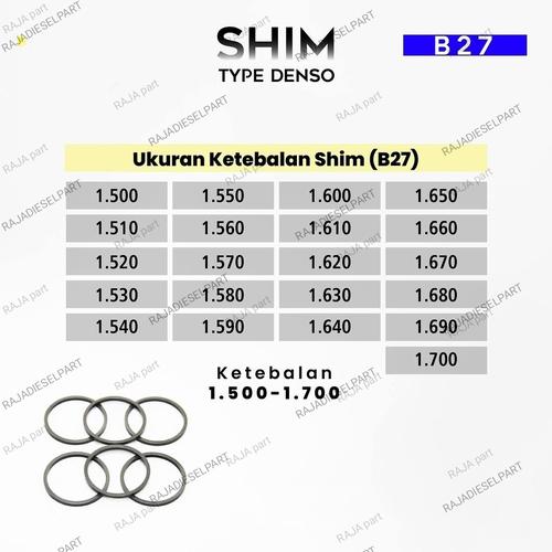 Jual shim Injector type Denso Shim Injector B27 ketebalan 1.560-1700 ...