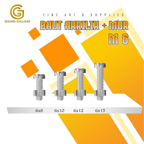 Jual BAUT / MUR AKRILIK M6 TRANSPARAN 8MM, 10MM, 12MM, 15MM - MUR M6 ...