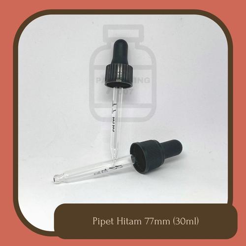 Jual Pipet Kaca Segel / Tutup Botol Pipet 77mm (30ml)- Hitam - Pipet ...