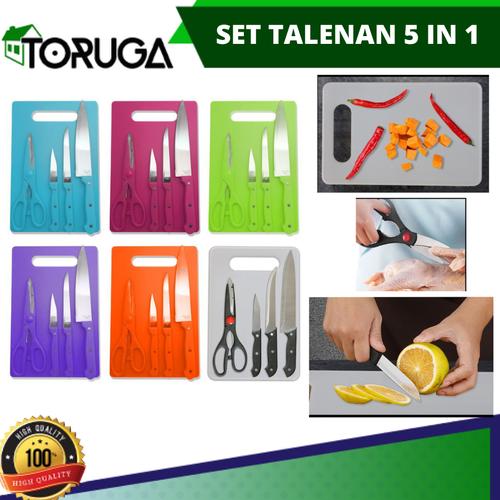 Jual Set Talenan Dapur Lengkap Plus Pisau Dan Gunting 5 in 1 Murah ...