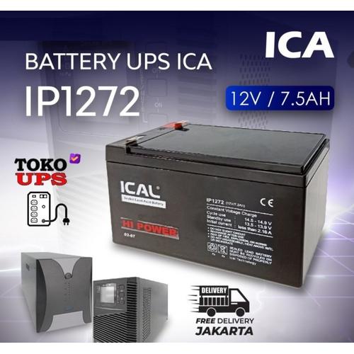 Promo IP1272 Baterai ICAL 12V 7.2AH UPS ICA APC PROLINK Aki 7,2AH IP ...