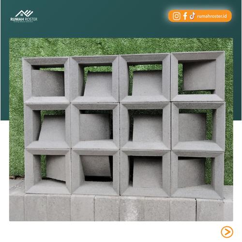 Jual Roster Beton/Roster Minimalis/Loster Beton Warna Abu Natural Motif ...