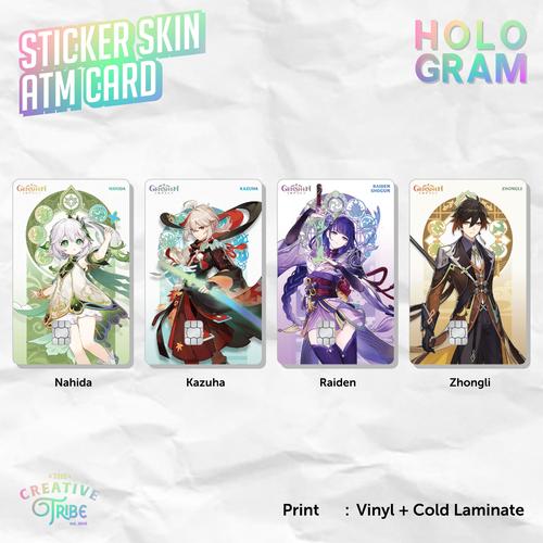 Promo Genshin Impact - Sticker Skin Card HOLOGRAM Stiker Kartu ATM ...