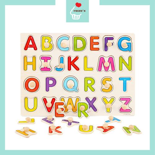 Jual Knob Puzzle Board A | Gagang Knop Handle Kayu Alphabet Mainan ...