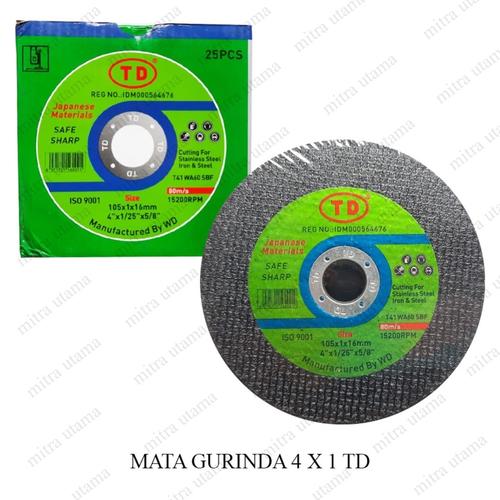 Jual Mata Gerinda Potong Besi td 4" x 1/25" / Ktk - Kota Pekanbaru ...