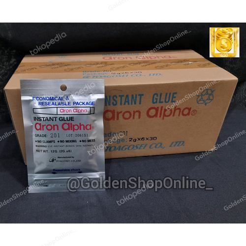 Jual Aron Alpha Asli Lem Instan 201 isi 2gram x 6pcs - Jakarta Barat ...