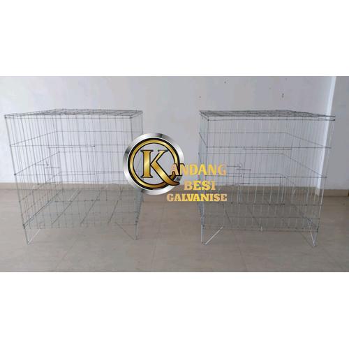 Jual kandang besi galvanis/ kandang lipat dengan alas ukuran p60T70L60 ...