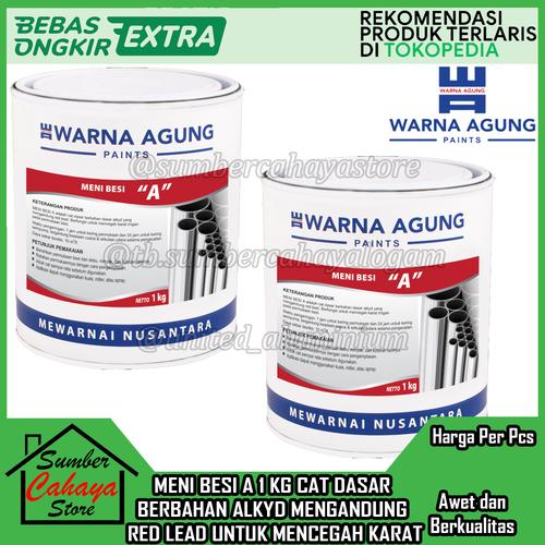 Jual MENI BESI A 1 KG CAT DASAR WARNA MERAH PELAPIS CET BESI MENCEGAH ...