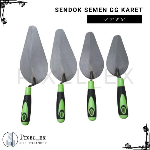 Jual Sendok Semen Centong Semen Gagang Karet 6" 7" 8" 9" Hijau (Pixel ...