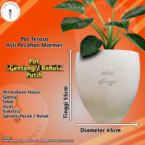 Jual INDO TERAZZO POT TERASO KERAMIK MARMER TIPE BAKUL- POT BUNGA ...