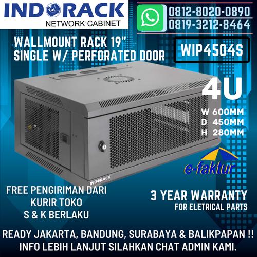 Jual INDORACK WALLMOUNT 4U DEPTH 450MM 19 INCH SINGLE With PERFORATED ...