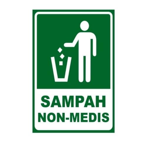 Jual STIKER VINYL SAMPAH MEDIS/SAMPAH ORGANIK 10X15CM SIGN RAMBU K3 ...