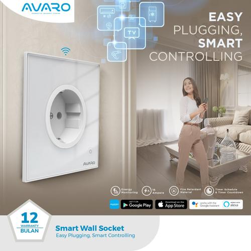 Jual AVARO WiFi Smart Wall Socket Colokan Stop Kontak Listrik Dinding ...