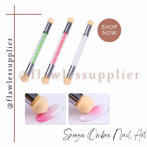Jual Sponge Pen Ombre Spons Gradasi Nail Art / Double Ended Sponge Set ...