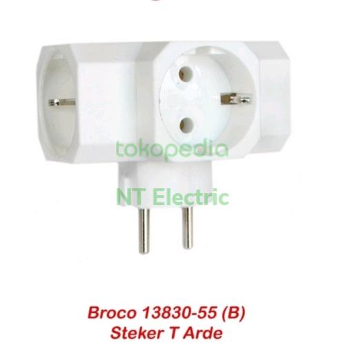 Jual BROCO Steker T Arde Persegi New Gee 13830-55 / Stop kontak Cab 3 ...