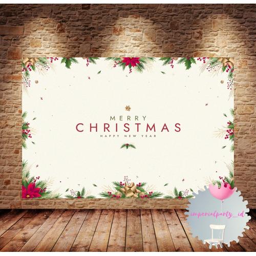 Jual Custom Backdrop Banner Spanduk Merry Christmas Natal New Year 9 ...