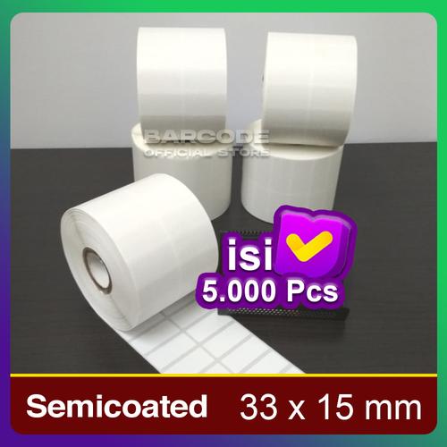 Jual Kertas Sticker Label Printer Barcode 33 x 15 mm - 2 Line ...