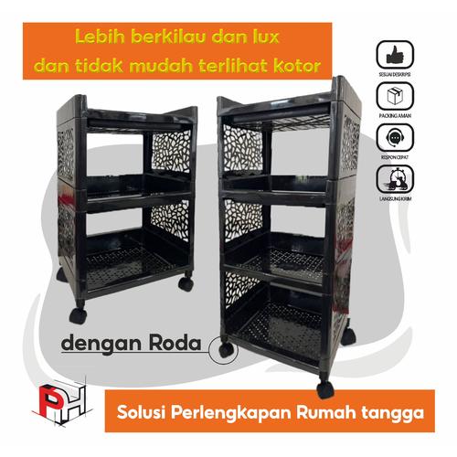Jual Rak Plastik susun serba guna tabitha / RSTK Body hitam - SUSUN 3 ...