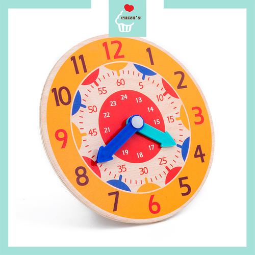 Jual Mainan Jam Kayu | Wooden Clock Edukasi Anak APE Belajar Mengenal ...
