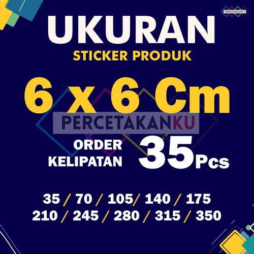 Jual Stiker Transparan Cutting Label Kemasan atau Stiker Produk - 6x6 ...
