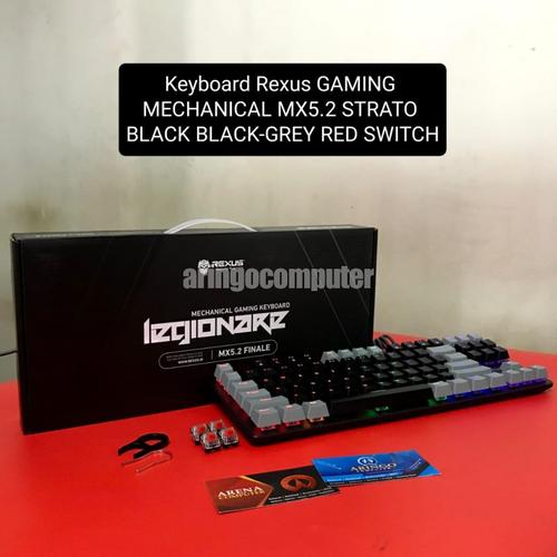 Jual Keyboard Rexus GAMING MECHANICAL MX5.2 STRATO BLACK BLACK-GREY RED ...