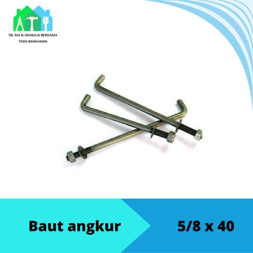 Jual Baut Baud Besi Angkur Anchor L Baja Hitam Beton Ukuran 5/8x40CM ...