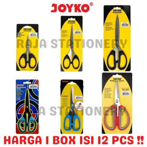 Jual JOYKO SCISSOR GUNTING JOYKO KECIL BESAR STAINLESS TAJAM KARET ...