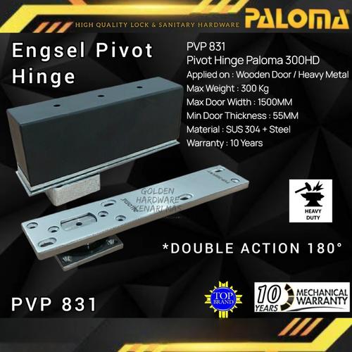 Jual PALOMA PVP 831 ENGSEL PINTU PUTAR PIVOT HINGE 300 KG STAINLESS SUS ...