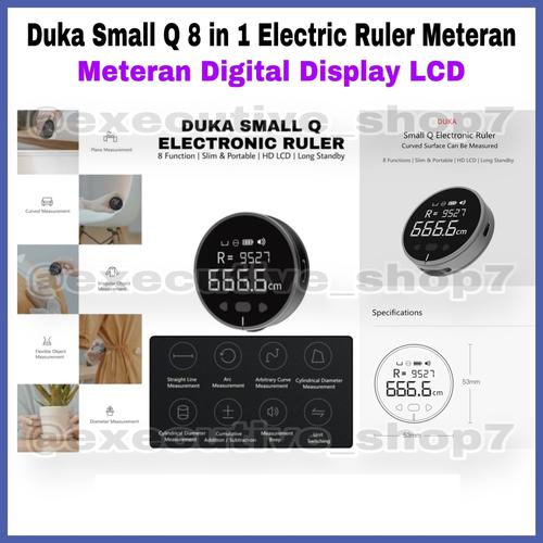 Jual Duka Small Q 8 in 1 Electric Ruler Meteran Meteran Digital Display ...