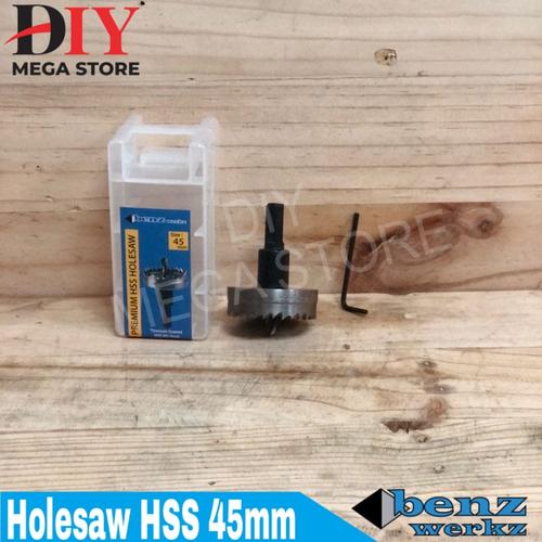Jual Mata bor holesaw HSS 45mm / mata bor plong besi tipis, kayu benz ...