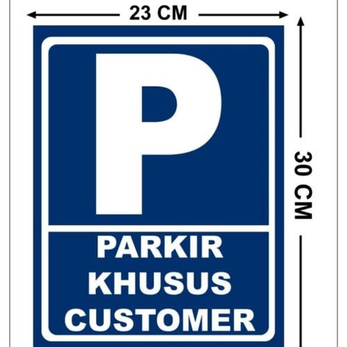 Jual STIKER VINYL PARKIR KHUSUS CUSTOMER 23X30CM SIGN RAMBU K3 ...