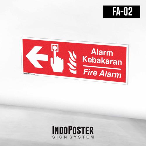 Jual Stiker Safety Sign K3 Fire Alarm Kebakaran Arah Kiri - M - Kab ...