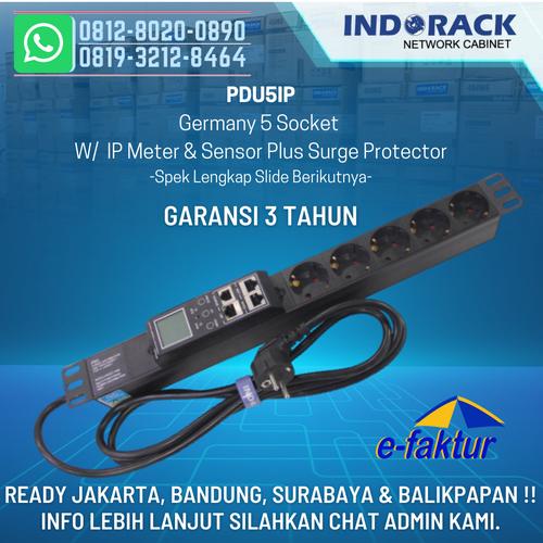 Jual INDORACK PDU 5 GERMANY SOCKET WITH IP METER & SENSOR / RACK SERVER ...