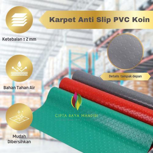 Jual Karpet Koin Meteran Anti Slip 50 x 120 Keset Karpet PVC Koin ...
