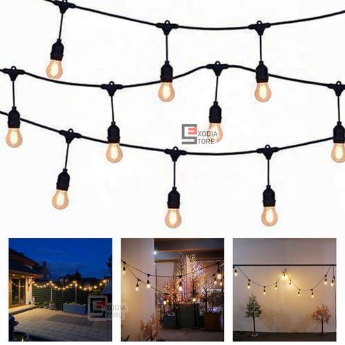 Promo Lampu Gantung Kabel Filamen E27 SNI Filament String Lights ...